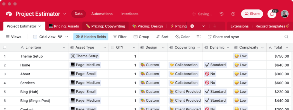 The Web Agency Airtable Pack - The Admin Bar