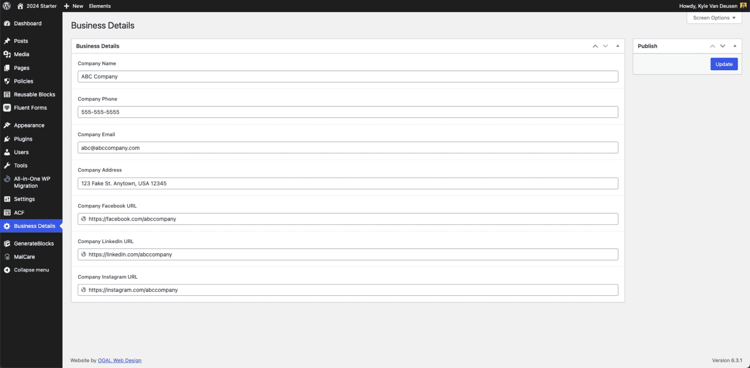 Simple Guide for Using ACF Options Pages with GenerateBlocks