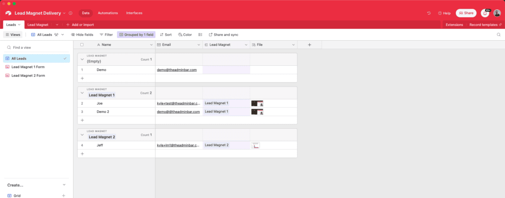 The Web Agency Airtable Pack - The Admin Bar